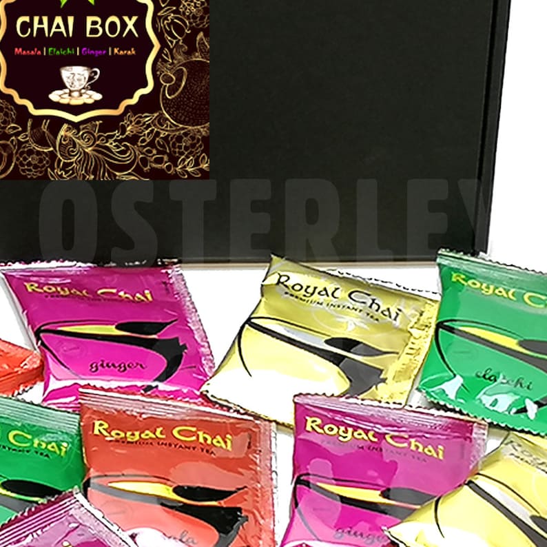 CHAI BOX - Assorted Selection of Royal Chai - Premium Instant Tea - 4 ...