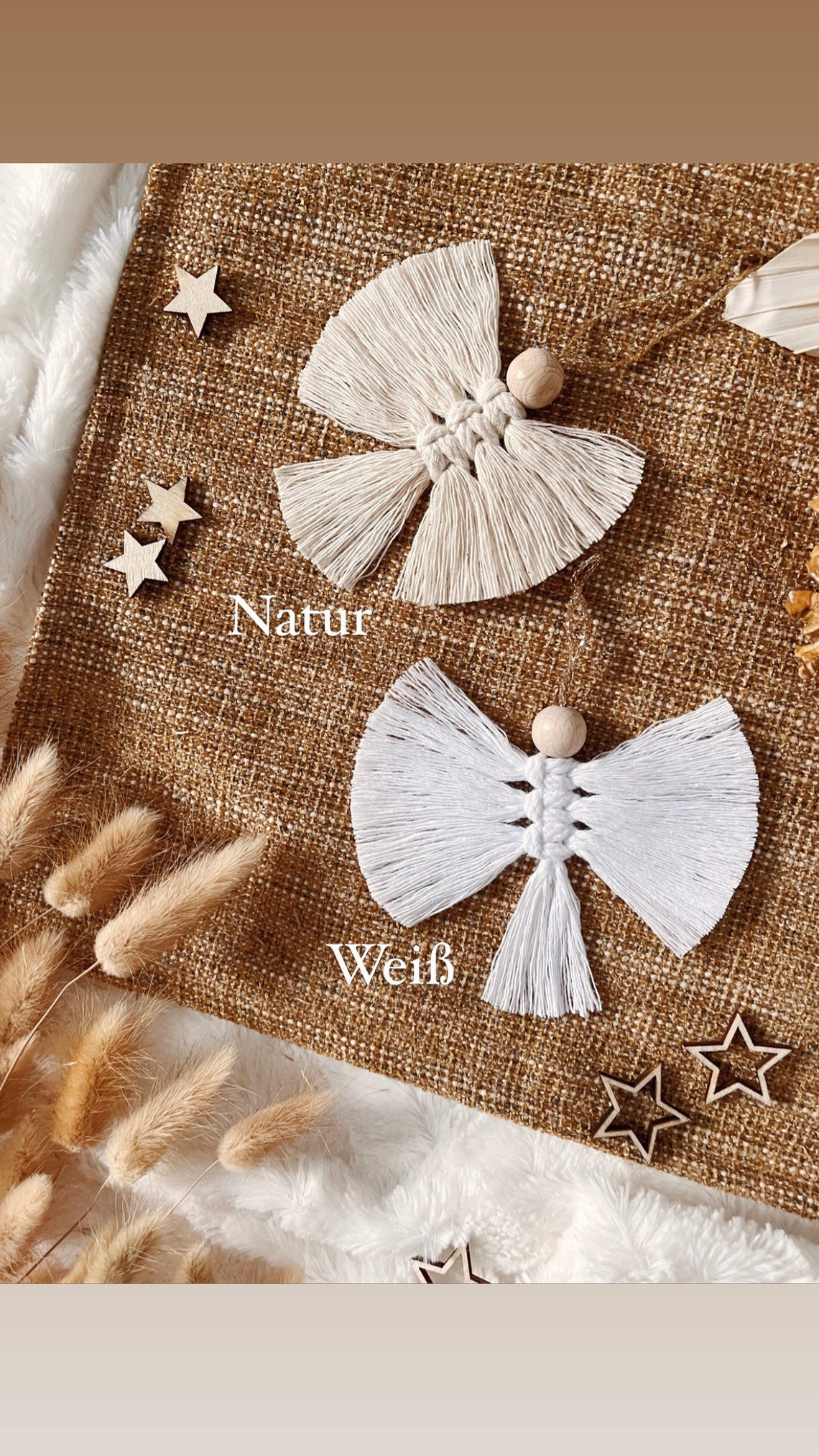 Kleine Makramee-Engel Schutzengel Geschenkanhänger | Etsy