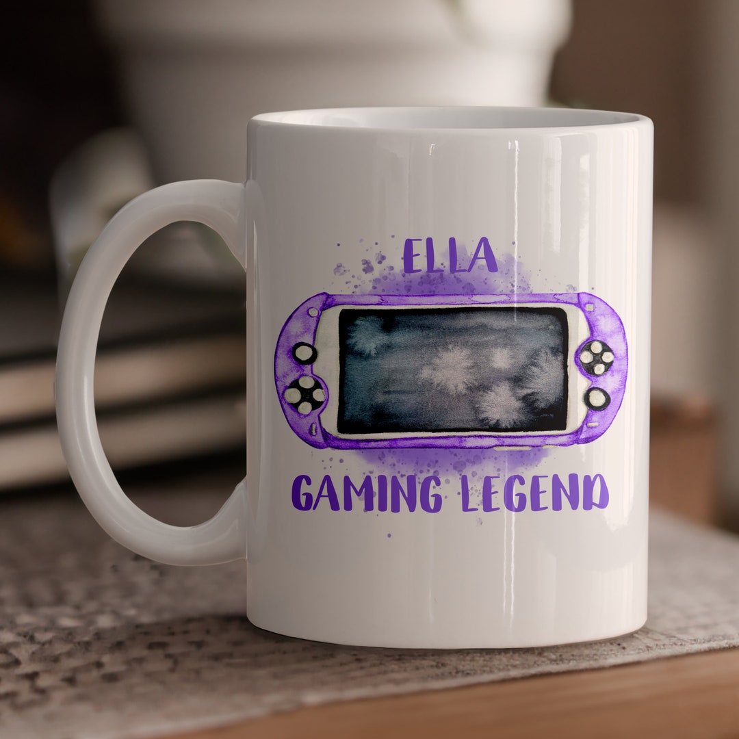 Purple Gaming Legend Mug, Switch Style Gaming Mug, Personalised Gaming ...