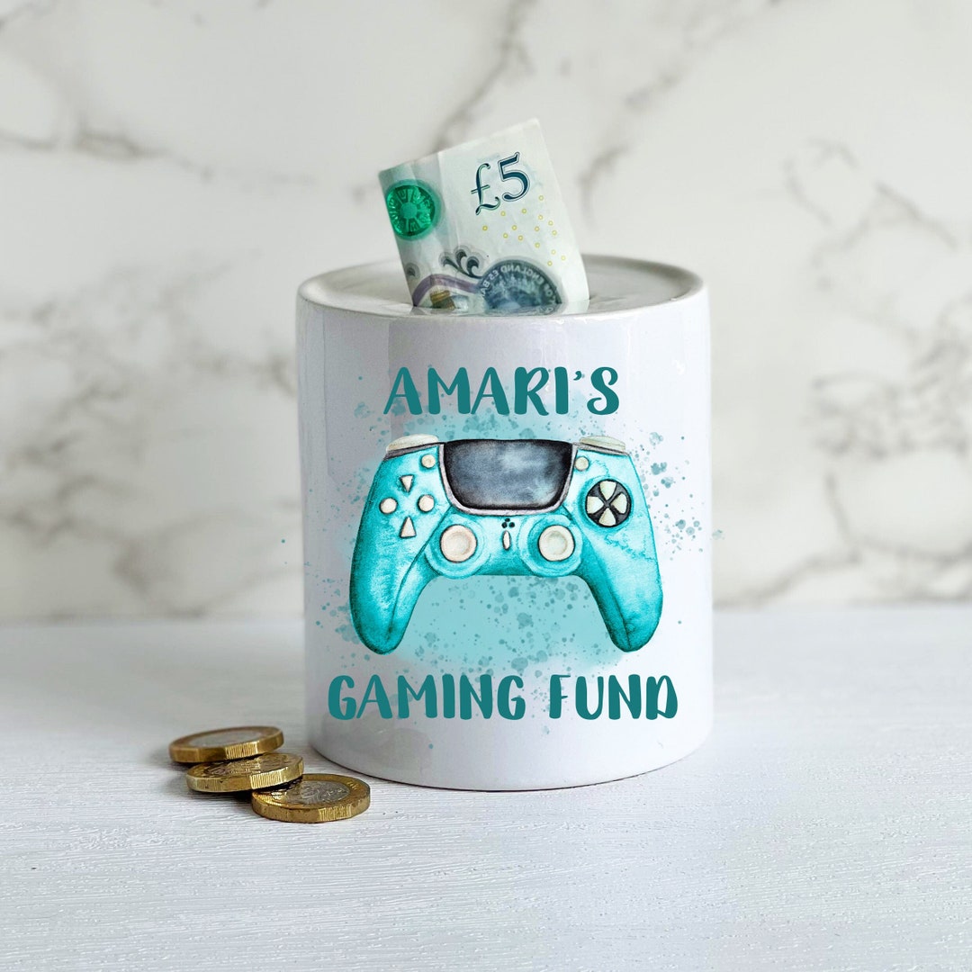 Playstation Style Money Box, Gamer Fund Money Box, Gaming Fund Money ...