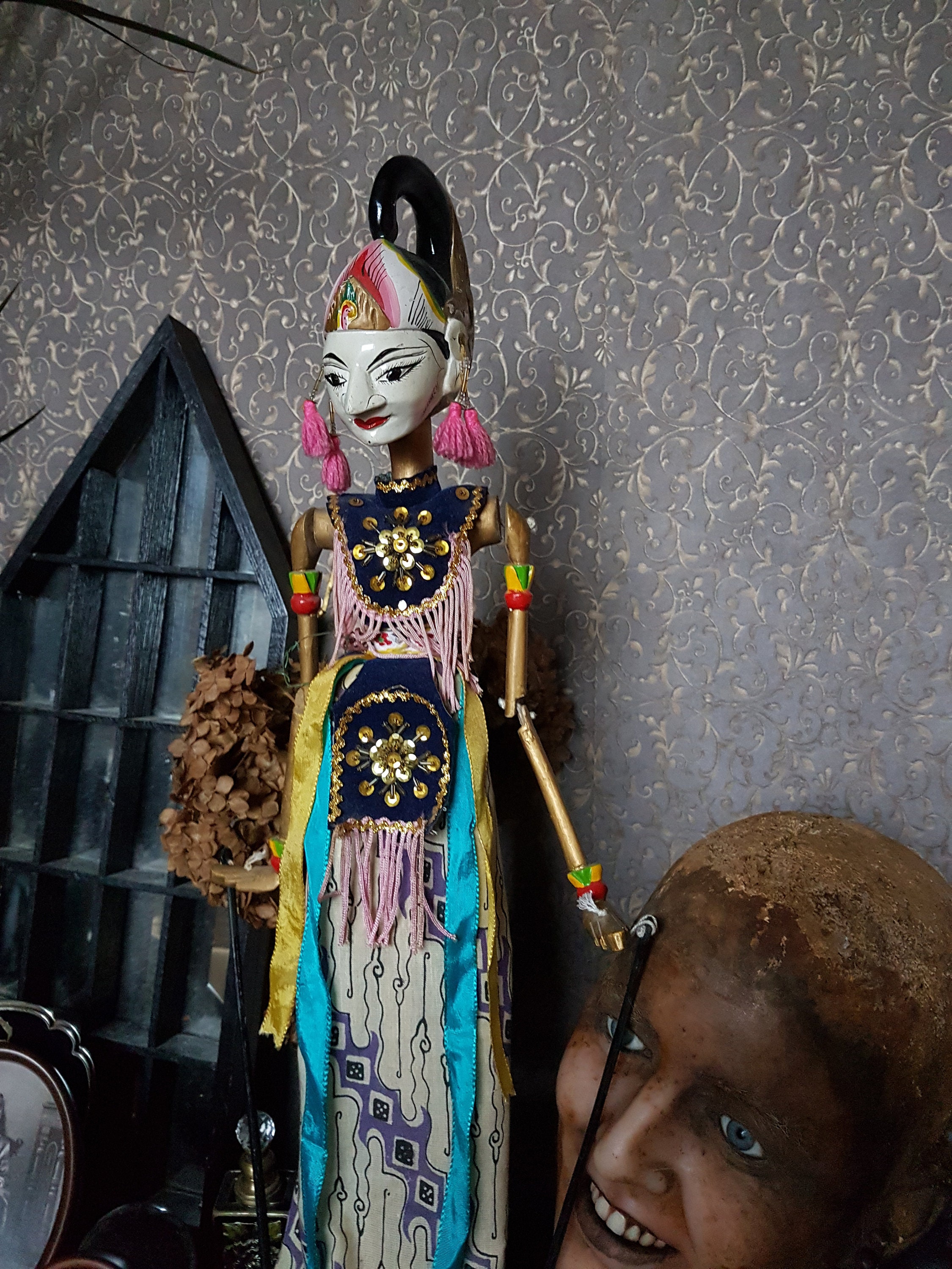 Vintage Carved Wood Rod Puppet Wayang Golek Indonesian Rod - Etsy