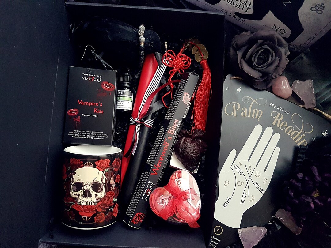 Halloween Gift Box, VAMPIRE Gift Box, Gothic Valentine, Witch Gift Box ...