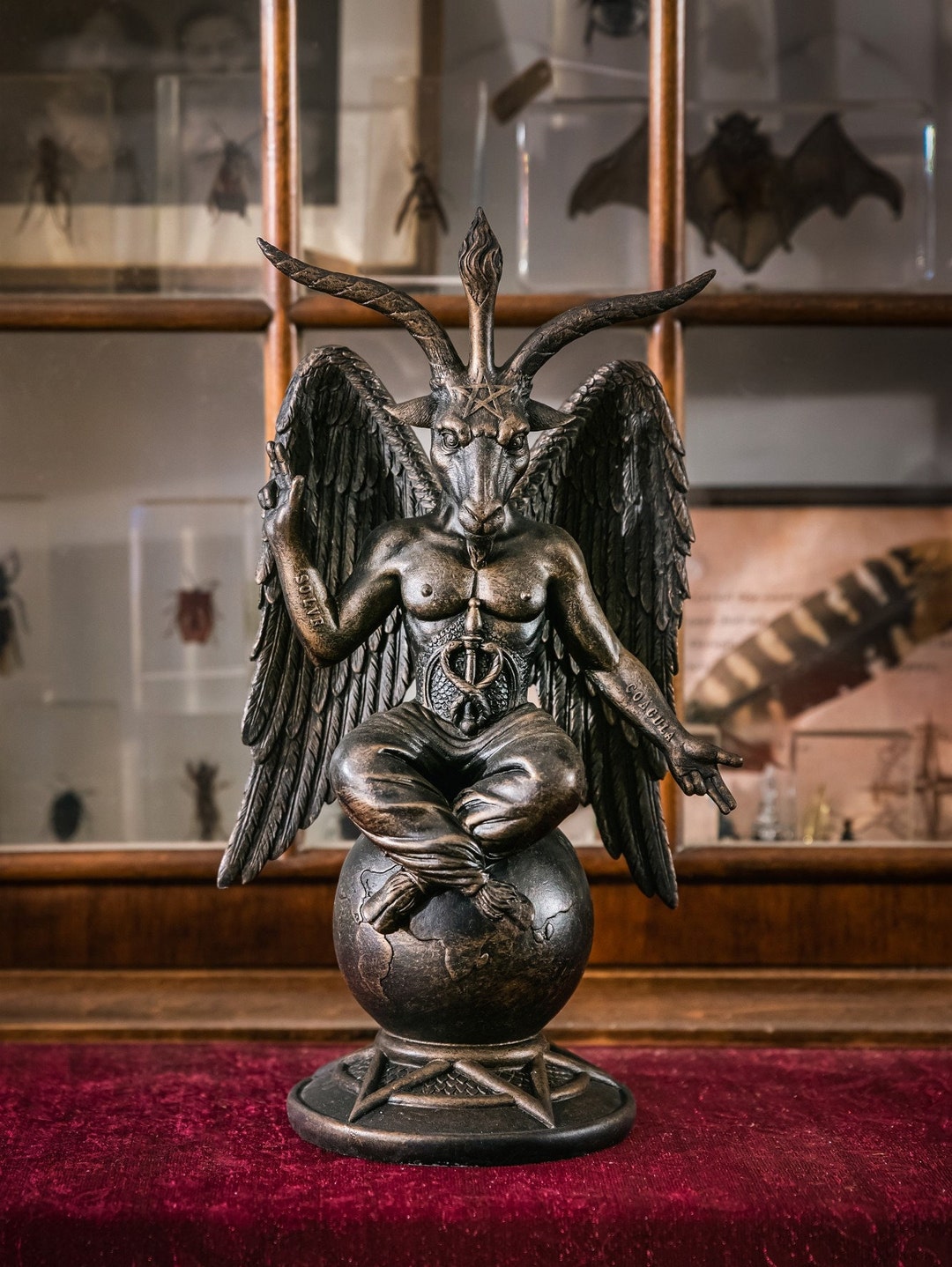 BAPHOMET STATUE, Witchcraft, Black Goat, Occult, Baphomet, Oddities ...