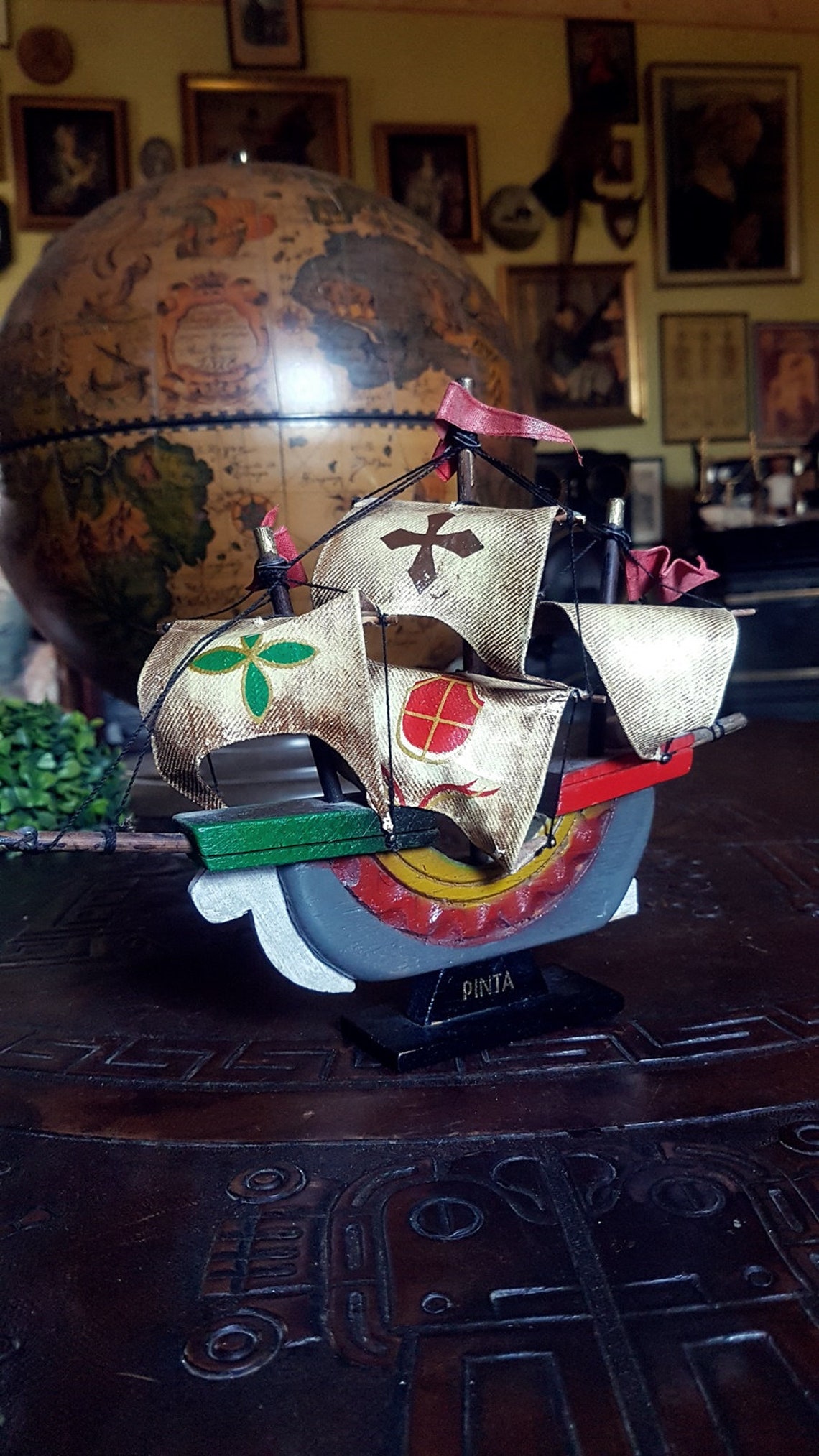 SHIP MODEL PINTA Christopher Columbus ship vintage ship | Etsy