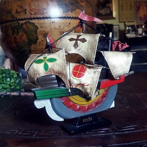 SHIP MODEL PINTA, Christopher Columbus Ship, Vintage Ship Model, Pinta ...
