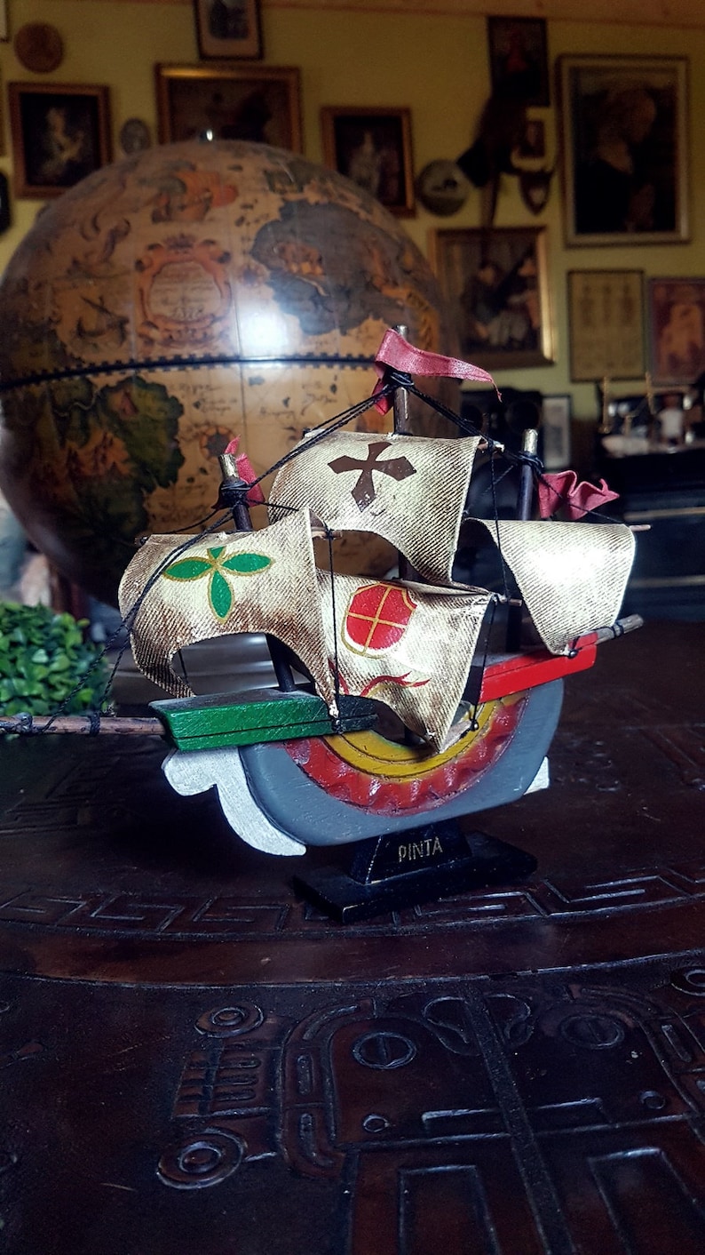 SHIP MODEL PINTA Christopher Columbus Ship Vintage Ship - Etsy