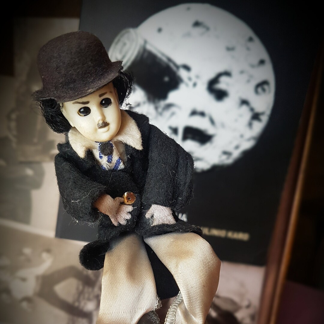 Vintage CHARLIE CHAPLIN Doll, Rolling Eyes Doll, Celebrity Doll, Rare ...