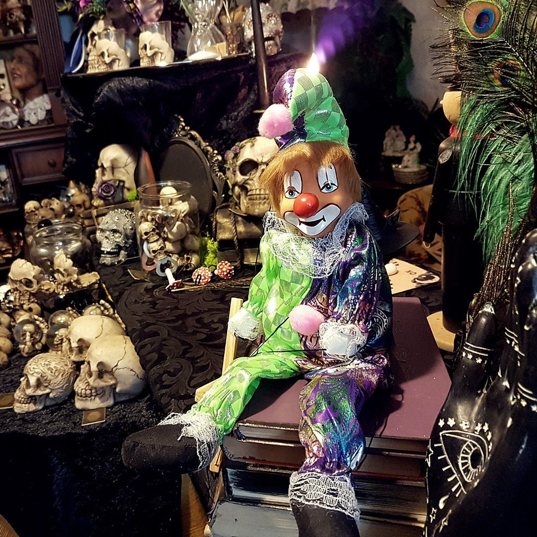 String Puppet Clown, HAND PUPPET, String Puppet, Clown Marionette, Hand Doll, Puppet Doll, Clown ...