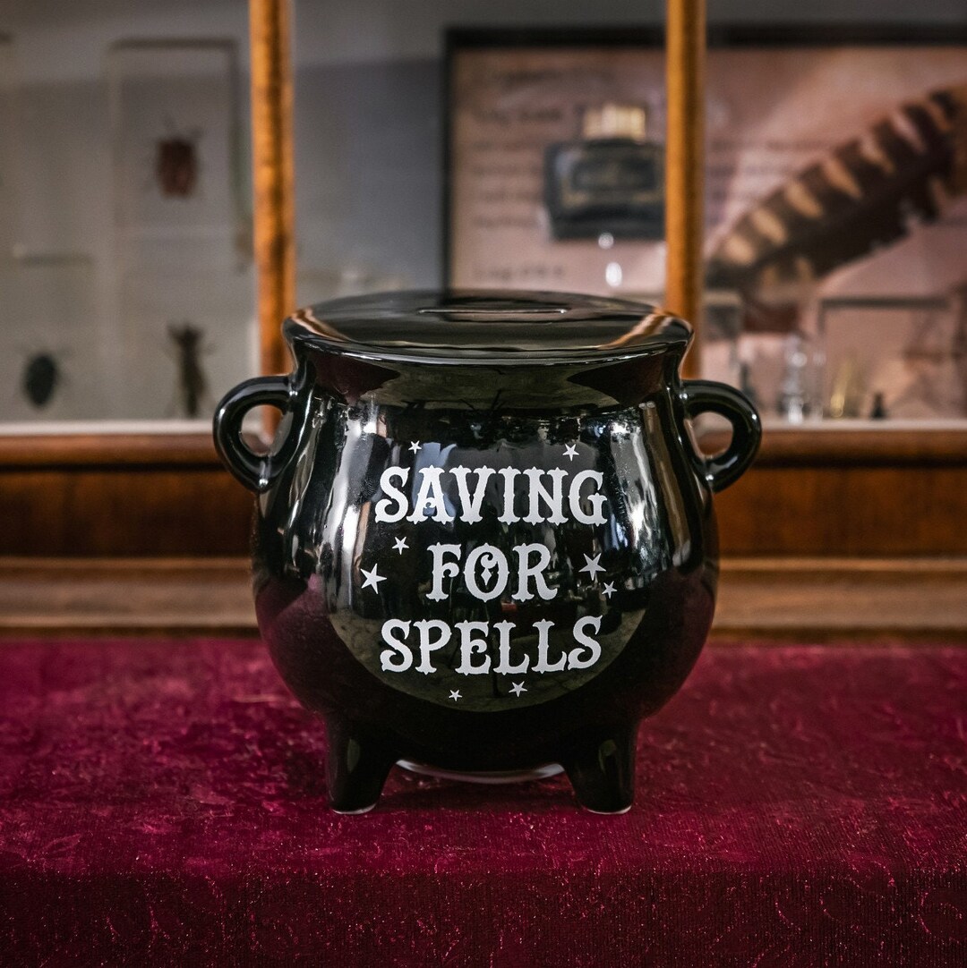 WITCH CAULDRON MONEY Bank, Ceramic Money Bank, Money Bank, Coin Bank ...