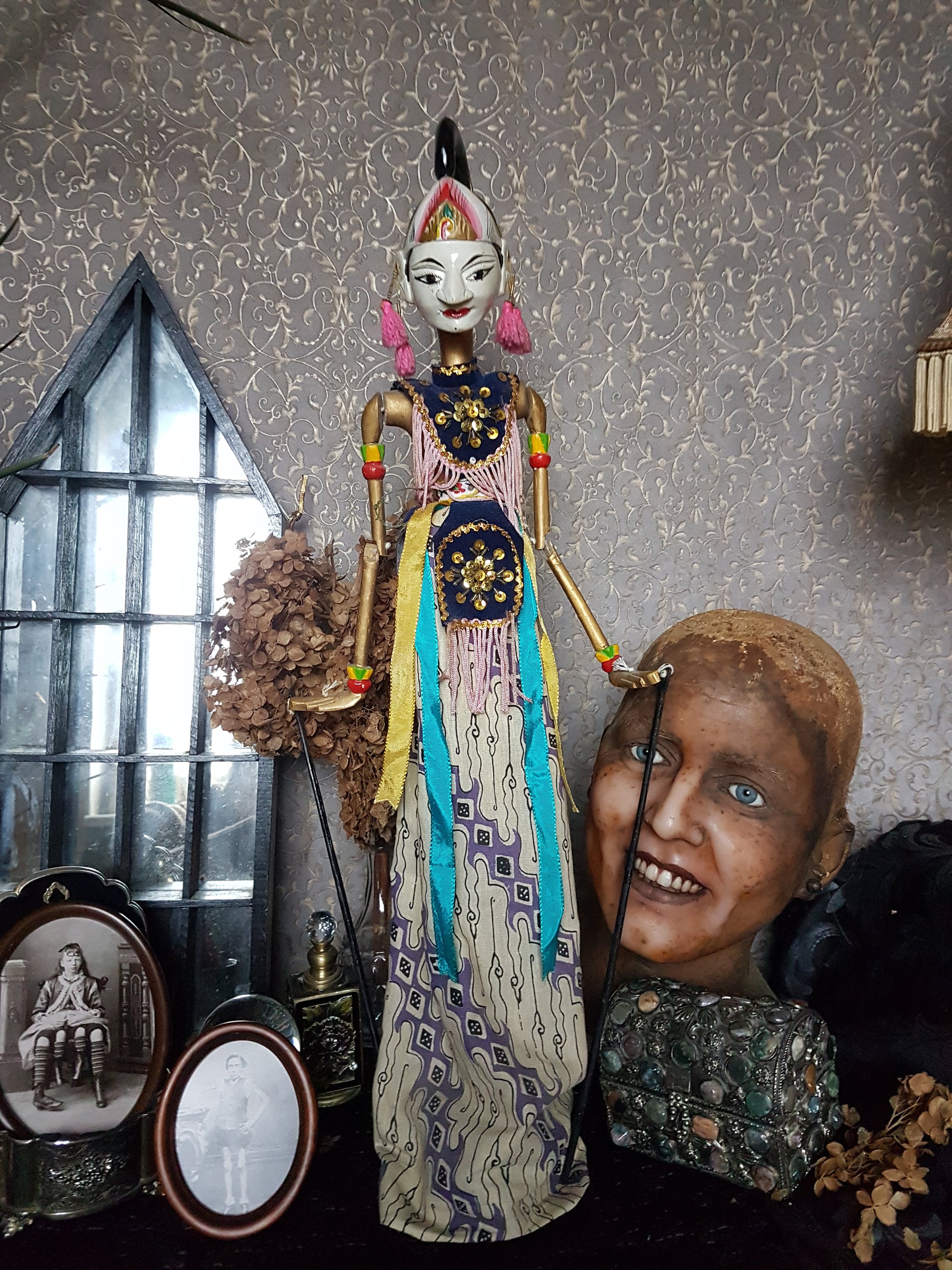 Vintage Carved Wood Rod Puppet Wayang Golek Indonesian Rod - Etsy