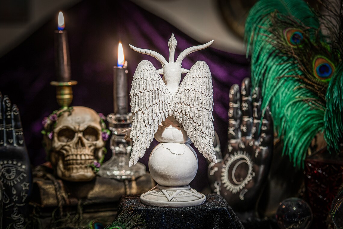 BAPHOMET STATUE Witchcraft Black Goat Occult Baphomet - Etsy