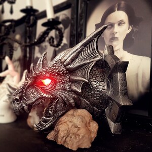 Light up Dragon, Dragon Statue, Wall Decor, LED Light, Glowing Dragon ...