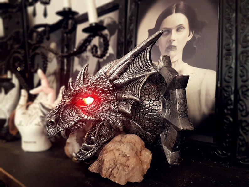 Light up Dragon Dragon Statue Wall Decor LED Light Glowing - Etsy