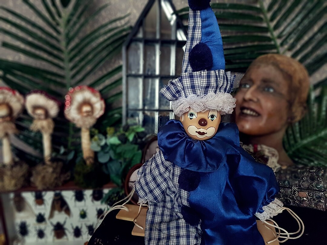 VINTAGE CLOWN DOLL on Swing, Big Doll, Clown Doll, Doll, Clown, Clown ...