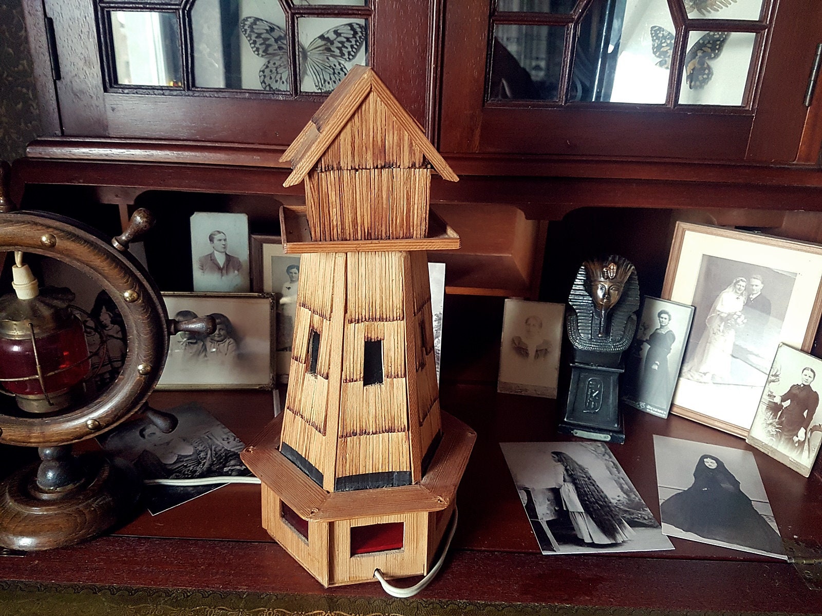 VINTAGE Safety MATCHSTICK LAMP Lighthouse Model Matchstick | Etsy