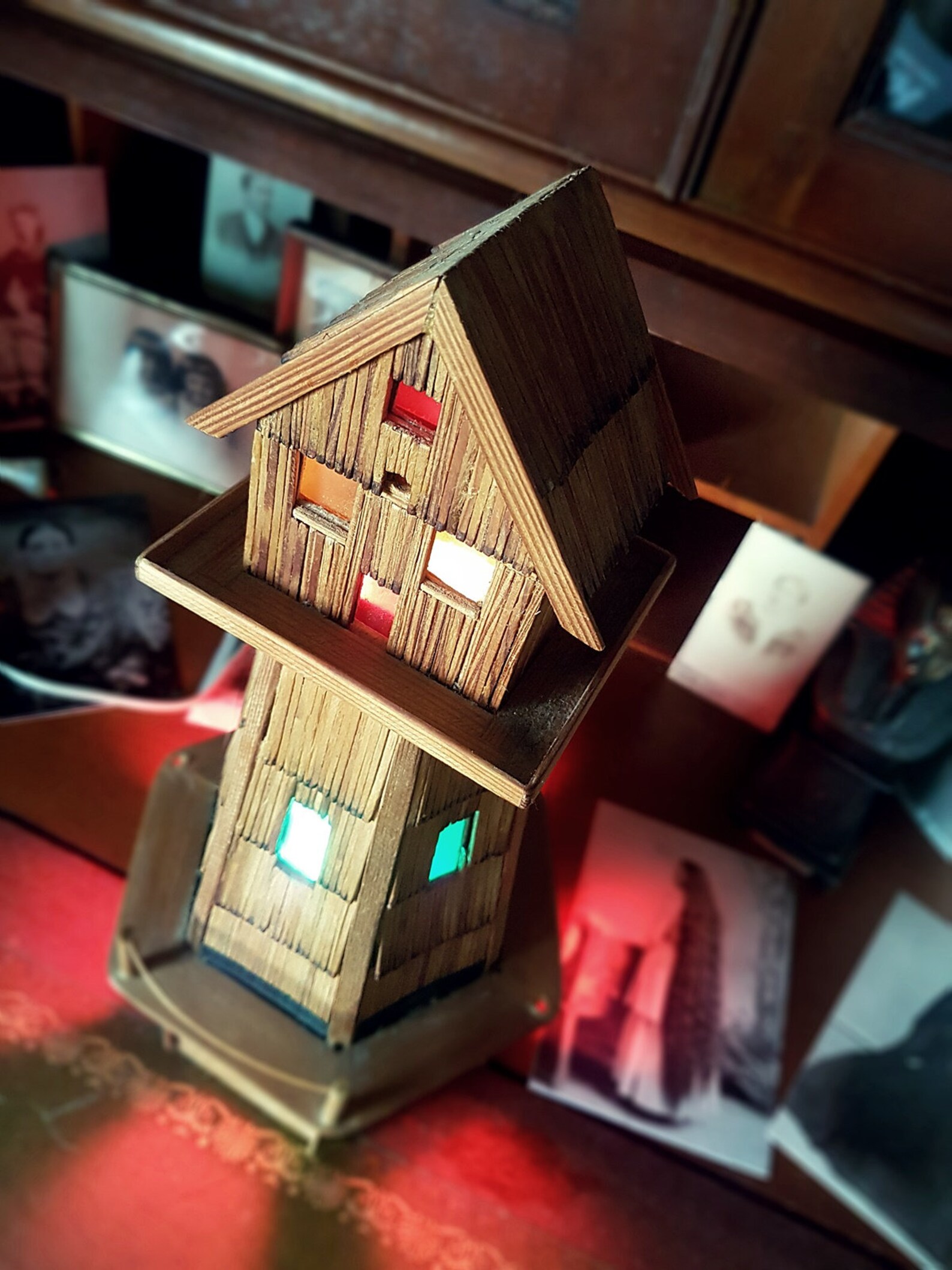 VINTAGE Safety MATCHSTICK LAMP Lighthouse Model Matchstick | Etsy