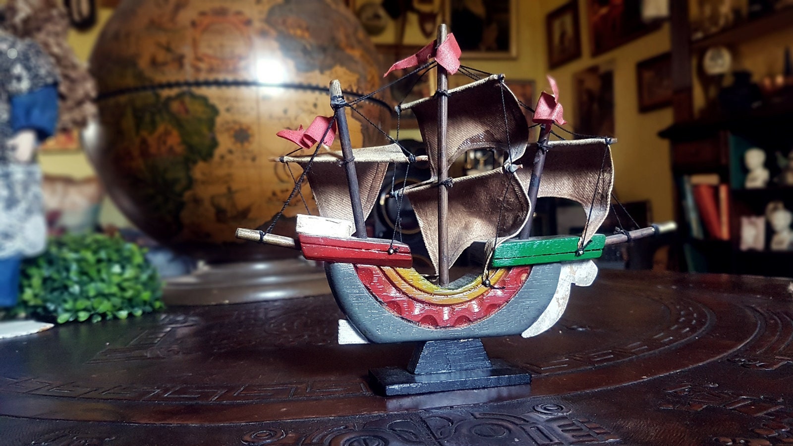 SHIP MODEL PINTA Christopher Columbus Ship Vintage Ship - Etsy