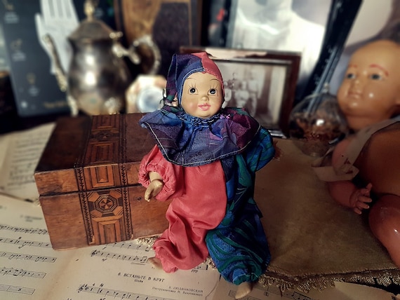 Dolls & Miniatures Art Dolls sand doll clown decor porcelain doll retro ...