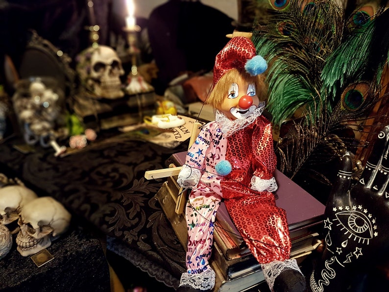 String Puppet Clown HAND PUPPET String Puppet Clown - Etsy