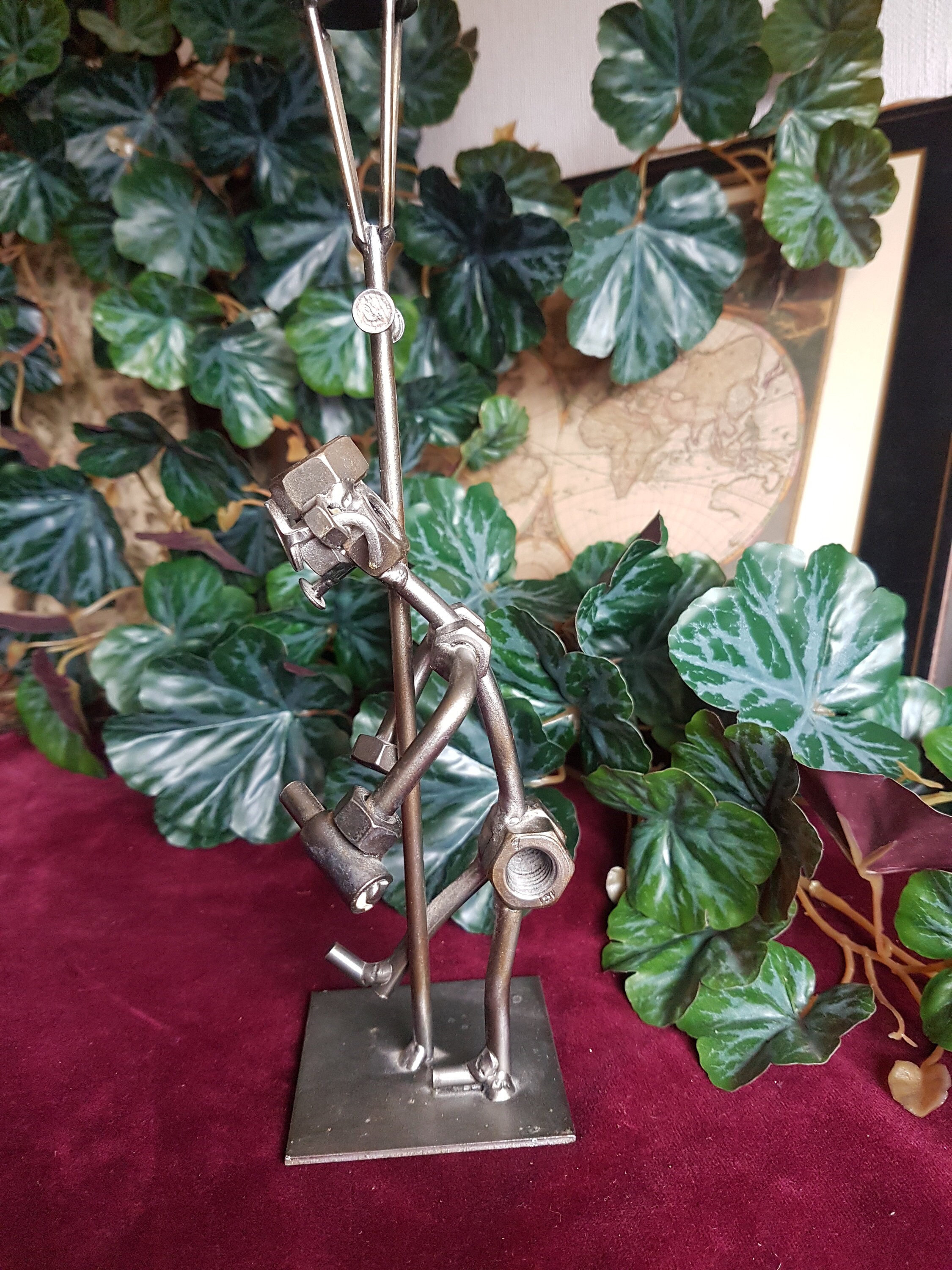 STEAMPUNK METAL SCULPTURE Welded Art Drunk Man Recycled - Etsy