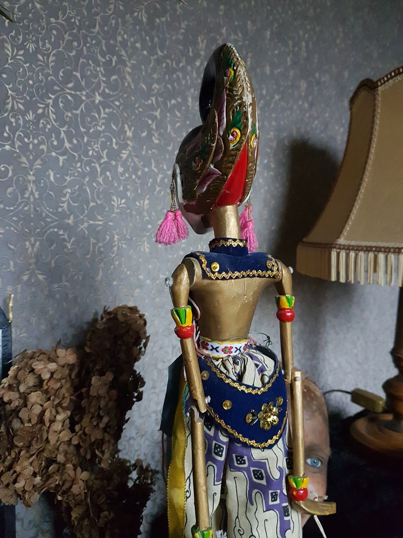 Vintage Carved Wood Rod Puppet Wayang Golek Indonesian Rod - Etsy