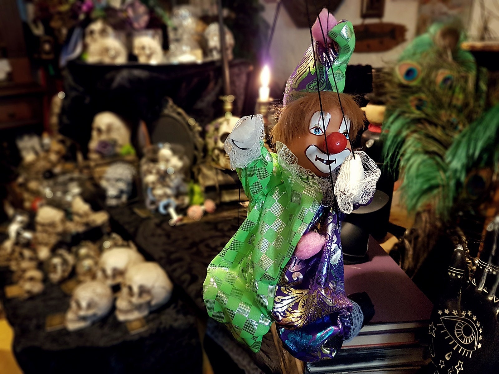 String Puppet Clown HAND PUPPET String Puppet Clown - Etsy