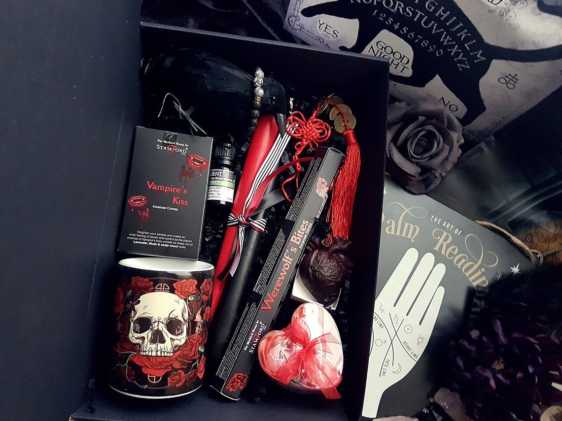 Halloween Gift Box, VAMPIRE Gift Box, Gothic Valentine, Witch Gift Box ...