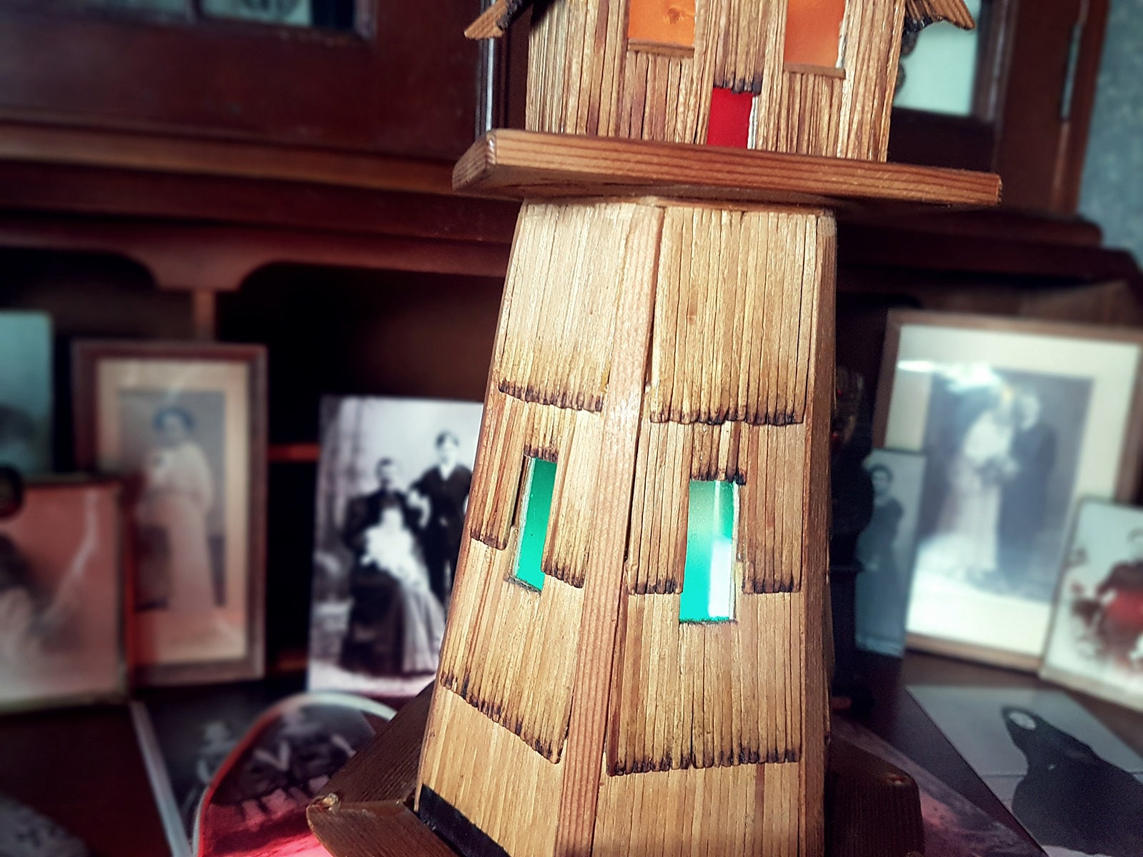 VINTAGE Safety MATCHSTICK LAMP Lighthouse Model Matchstick | Etsy