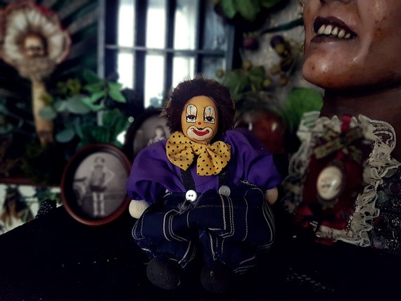 VINTAGE CLOWN DOLL Mini Clown Doll Sand Doll Clown Clown | Etsy