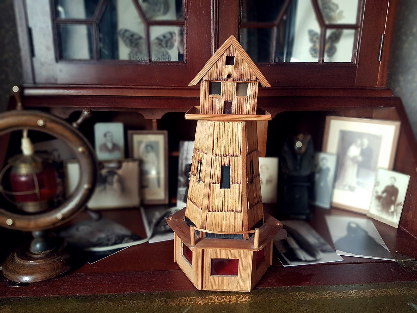 VINTAGE Safety MATCHSTICK LAMP Lighthouse Model Matchstick | Etsy