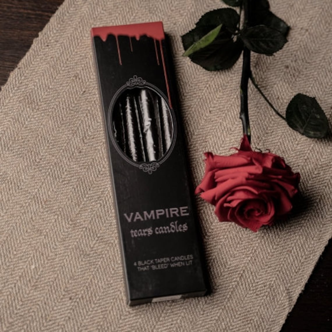 VAMPIRE TEARS CANDLES set of 4 blood crying candles vampire | Etsy