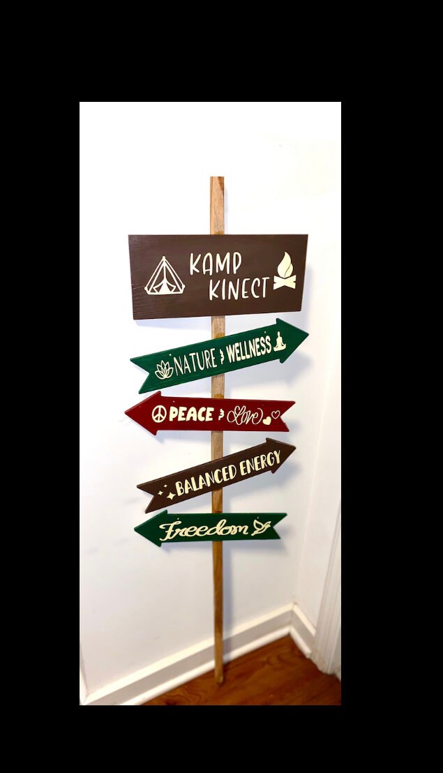 Wooden Directional Arrow Sign, 5 Panels - Etsy