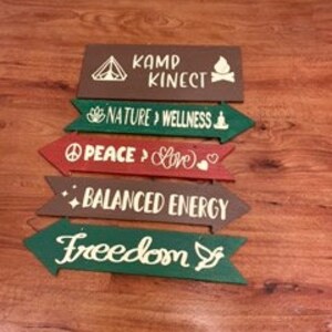 Wooden Directional Arrow Sign, 5 Panels - Etsy