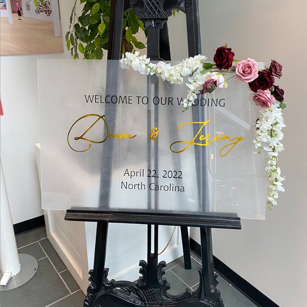 Plexiglass Wedding Sign - Etsy