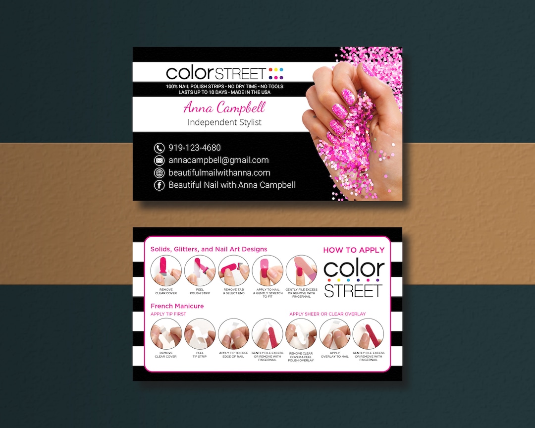 Personalized Color Street Business Cards Color Street - Etsy