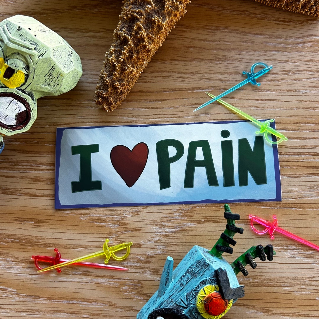 I Heart Pain Spongebob Cartoon Bumper Sticker - Etsy
