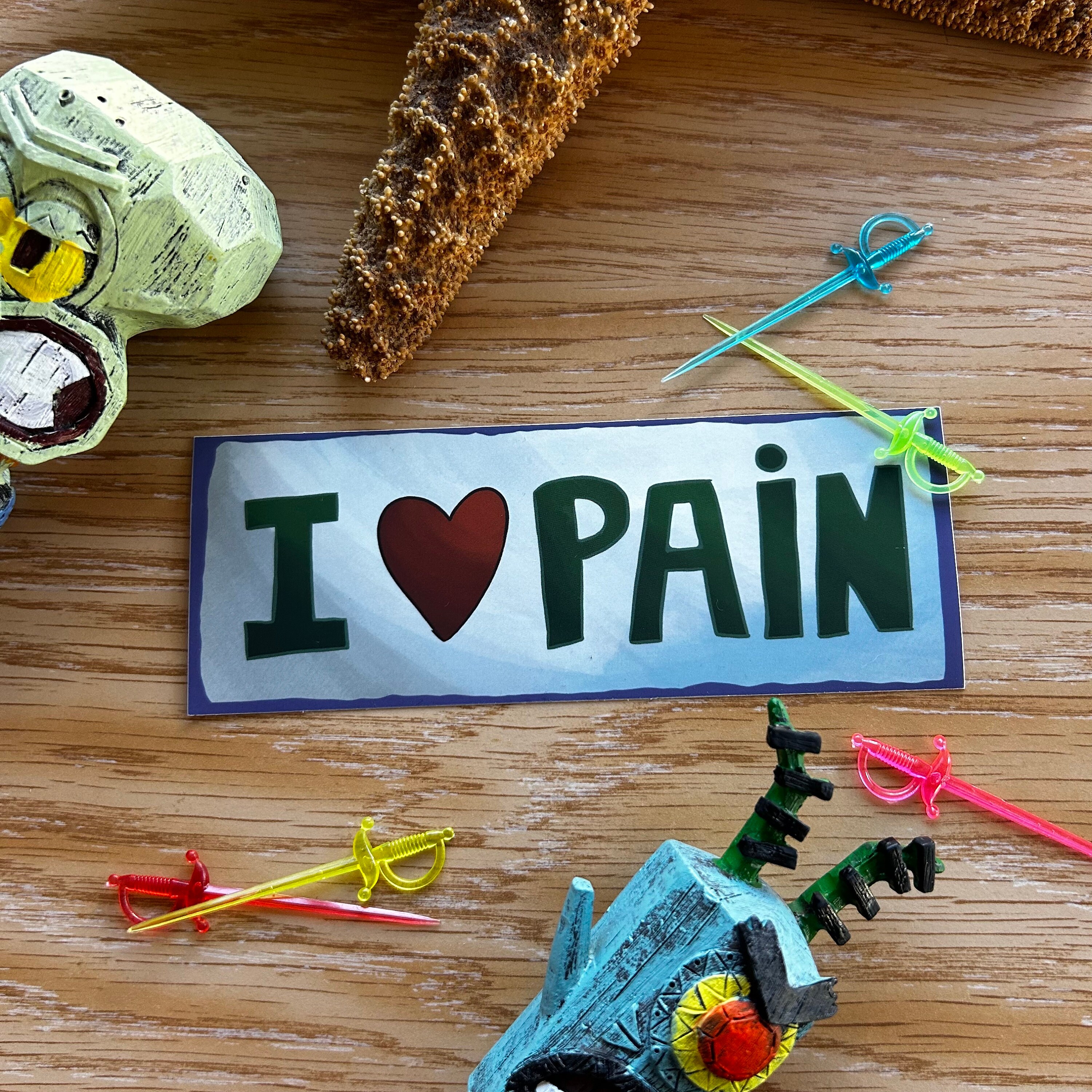 I Heart Pain Spongebob Cartoon Bumper Sticker - Etsy