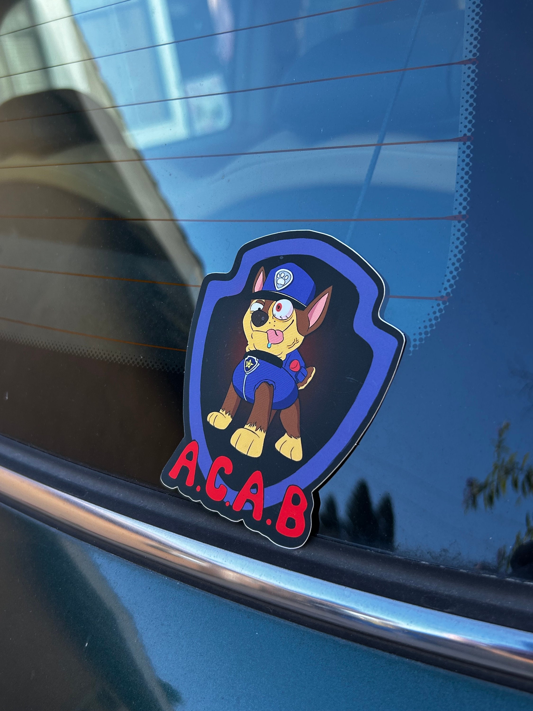 ACAB Paw Patrol Cartoon Bumper Sticker - Etsy