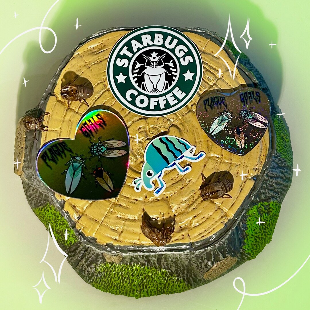 Starbugs Coffee, Weevil, Plague Goals Cicada Variety Stickers and Pins ...
