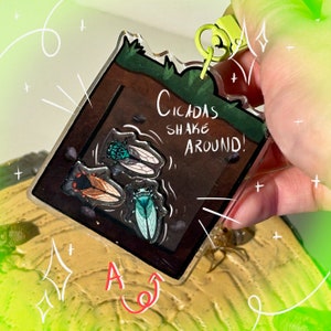 Cicada Bug Shaker and Hanging Keychains, Cicada Charms - Etsy