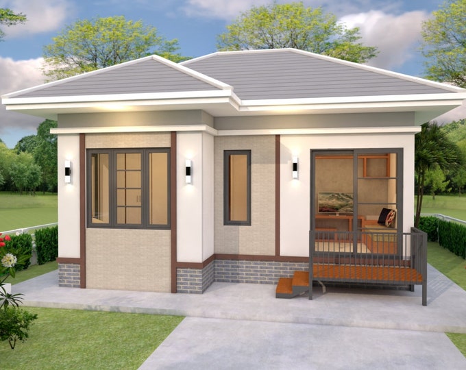 4x5 Meters Small House FLOORPLAN 1 Bedroom House Plan Modern Small ...