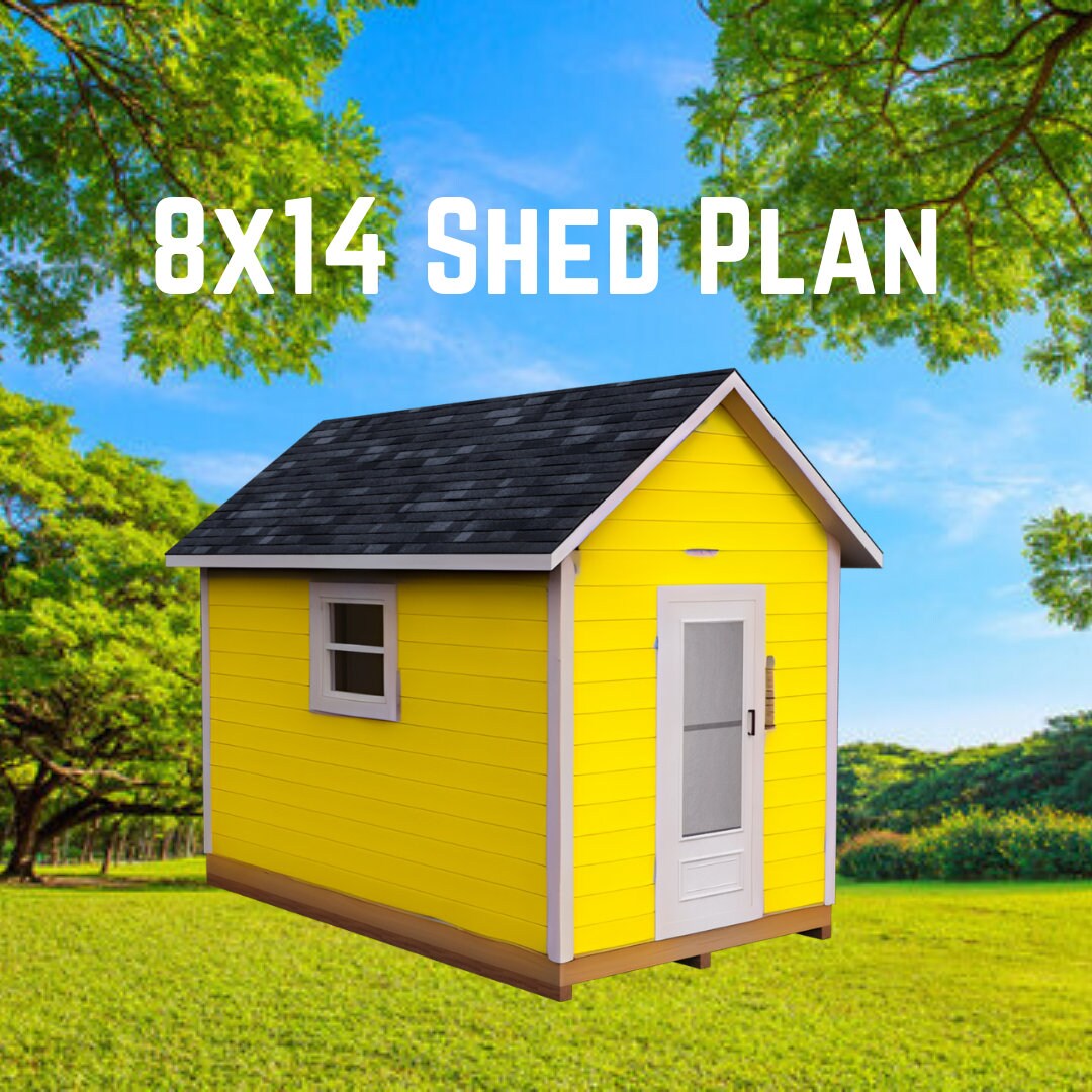 8x14 Gable Storage Shed Plans Garden Shed Plans Small Shed Plans DIY ...
