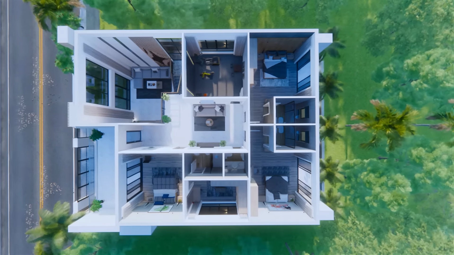 2 Storey House Design With Floor Plan 3d