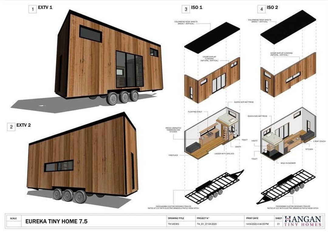 4.8m Tiny House Plan Instant Download Plan Small House Plan RV House ...