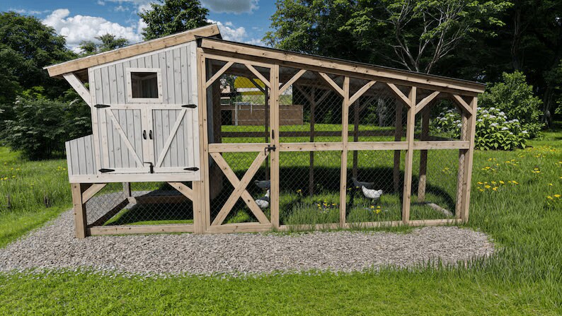 5x6 Chicken Coop & Run Enclosure Plans DIY Chicken Coop Plans Chicken ...