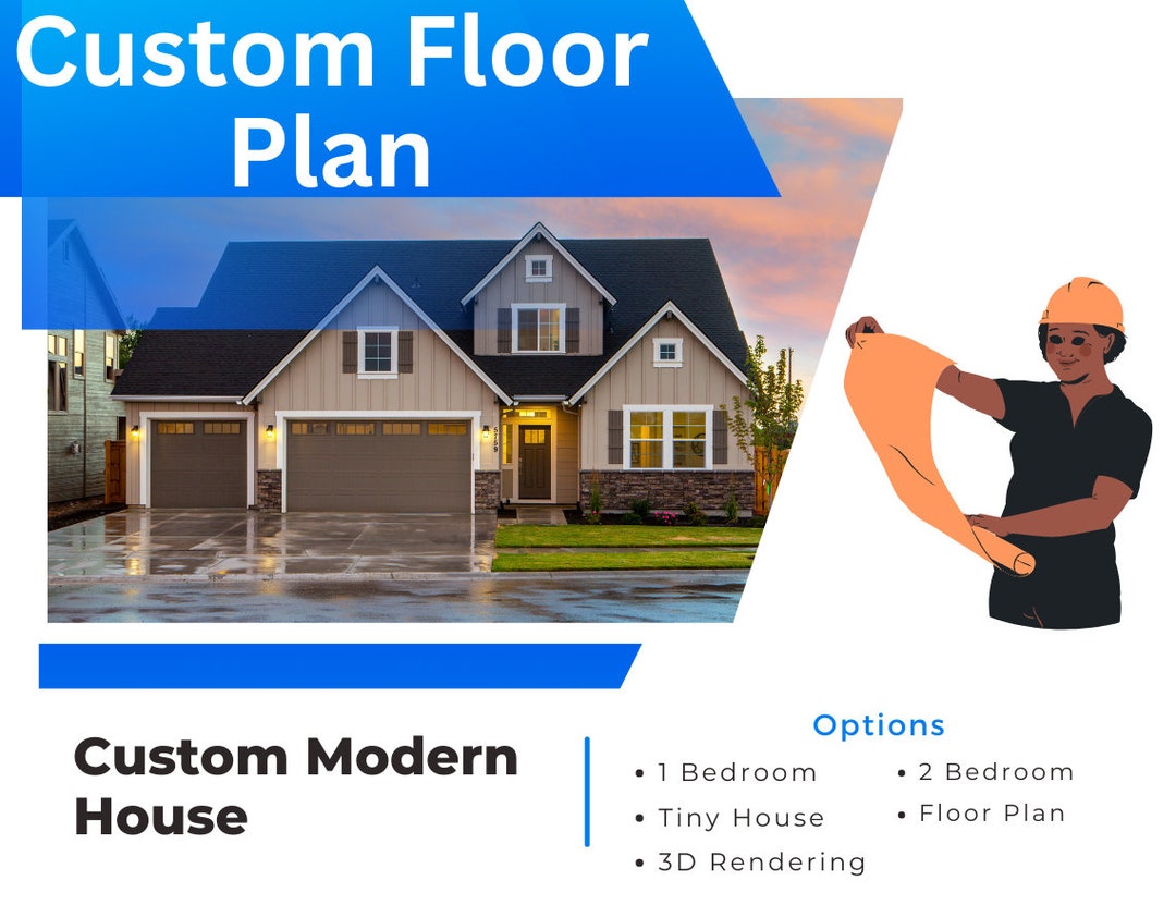 Custom House Plan Custom Floor Plan Custom Home Design House Blueprint Architecture Ready House ...