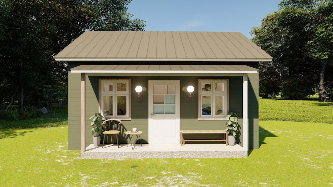 6m X 6m 1 Bedroom Modern Granny 1 Storey Tiny House Plan Small House ...