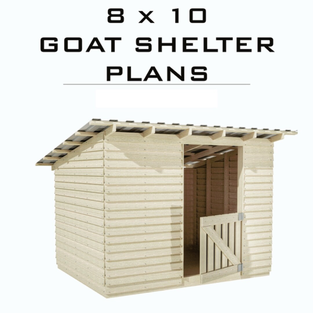 8x10 Goat Shelter Plans Goat Shed Plans Small Shed Plans - Etsy