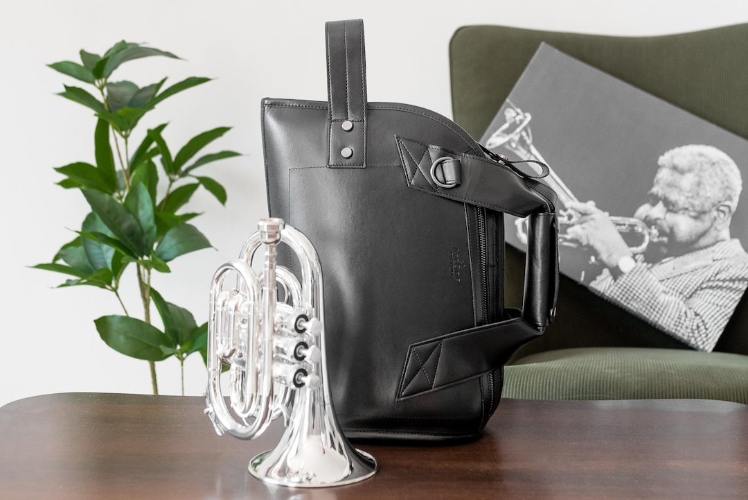 POCKET TRUMPET BAG Eco Faux Leather Case. Gig Bag for Pocket Trumpets ...