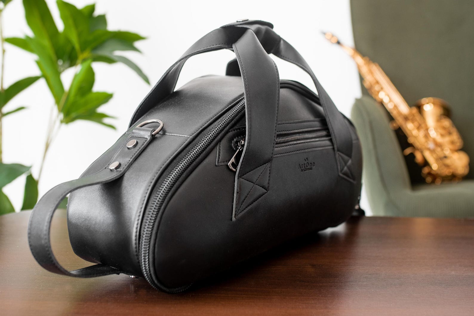 Curved SOPRANO SAXOPHONE BAG Premium Vegan Leather. Durable Sax Case ...
